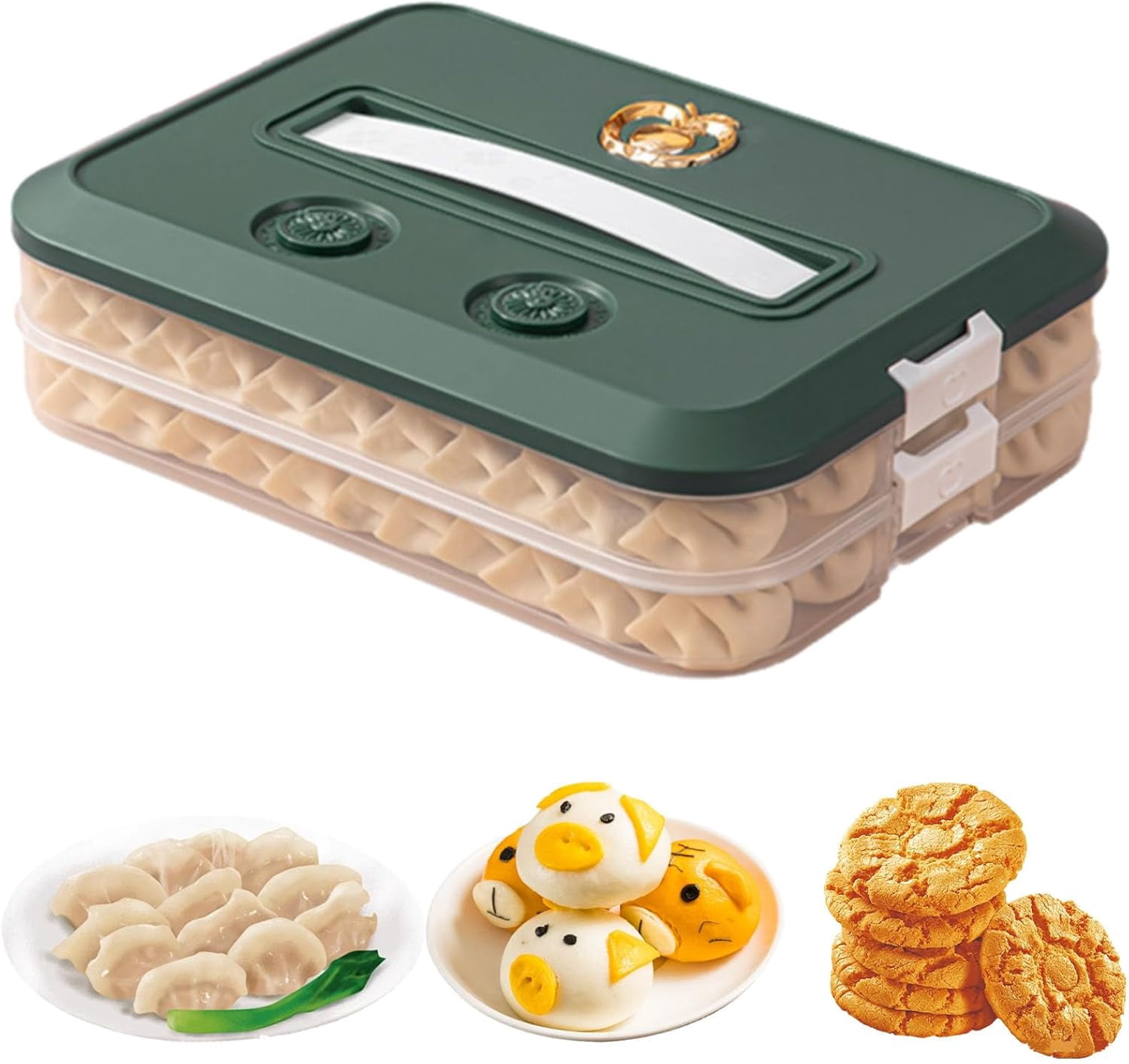 Upgraded Cookie Storage Containers Airtight With Lids,2/4-Non-Stick ...