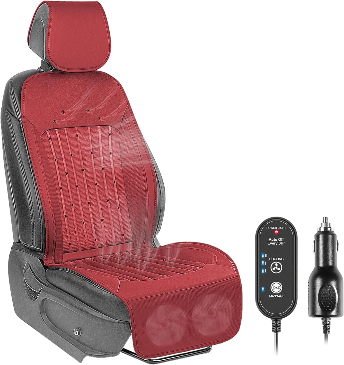 Upgraded Cooling Car Seat Cover Front Seat, 12V-24V Ventilated Cooling ...