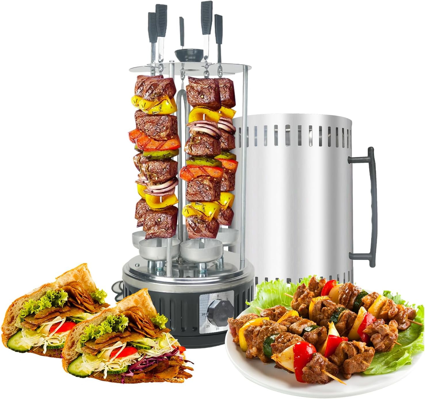Upgraded Countertop Vertical Rotating Oven - Rotisserie Shawarma ...