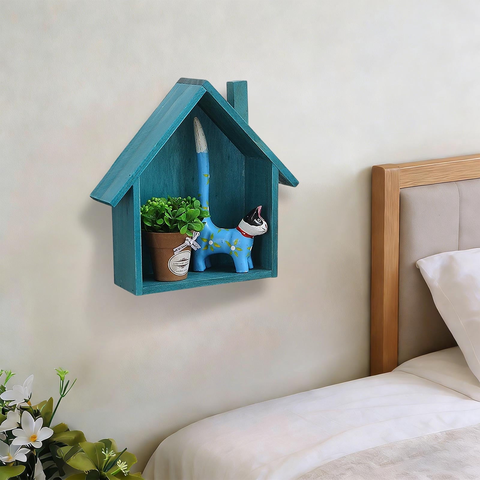 Upgraded Cute Little House Wall Shelf For Solid Wood Walls Children's ...