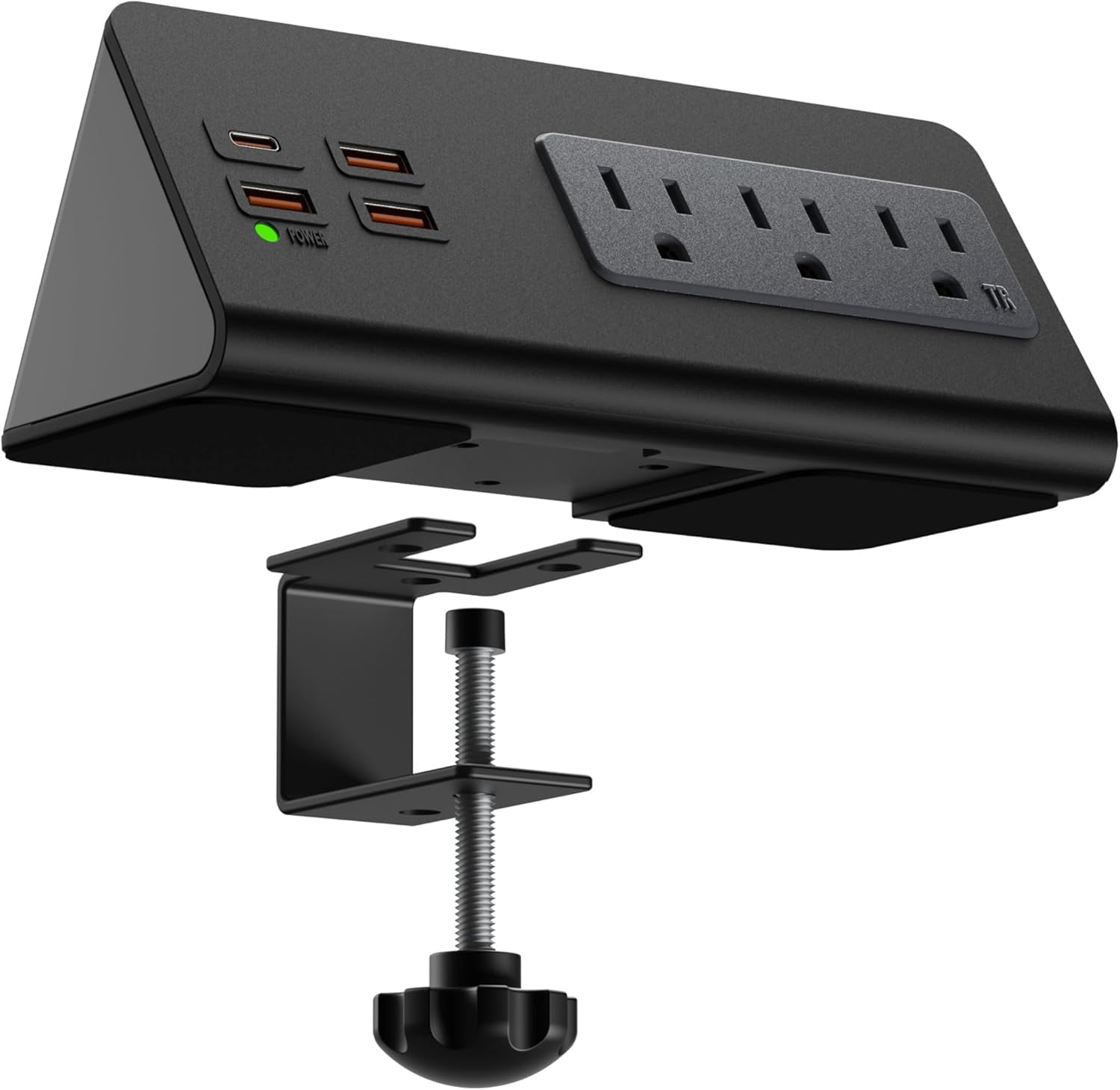 Upgraded,Desk Edge Clamp Mount Power Strips with Ports, PD20 W -C Port ...