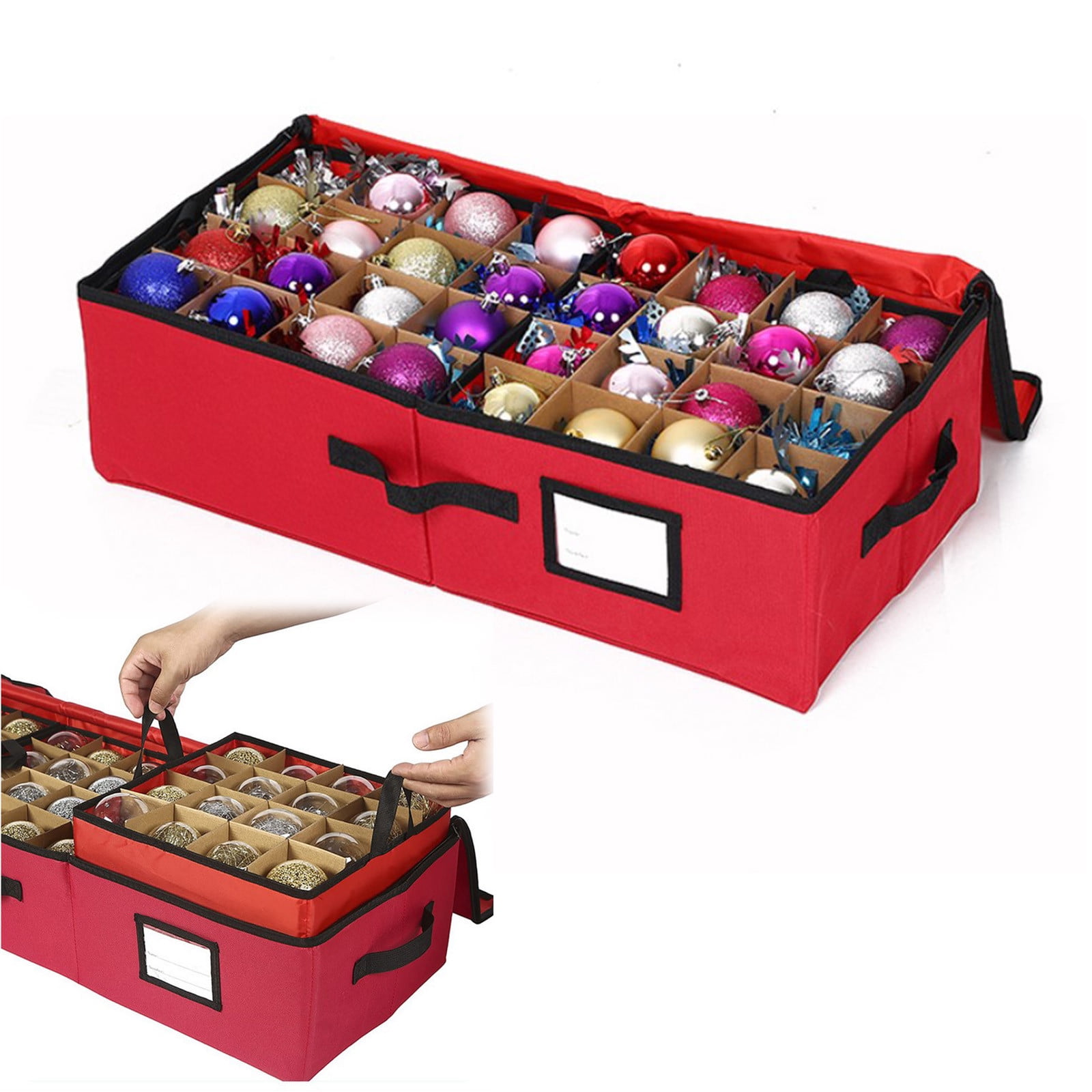 Upgraded Detachable Christmas Storage Box With Four Small Trays A ...