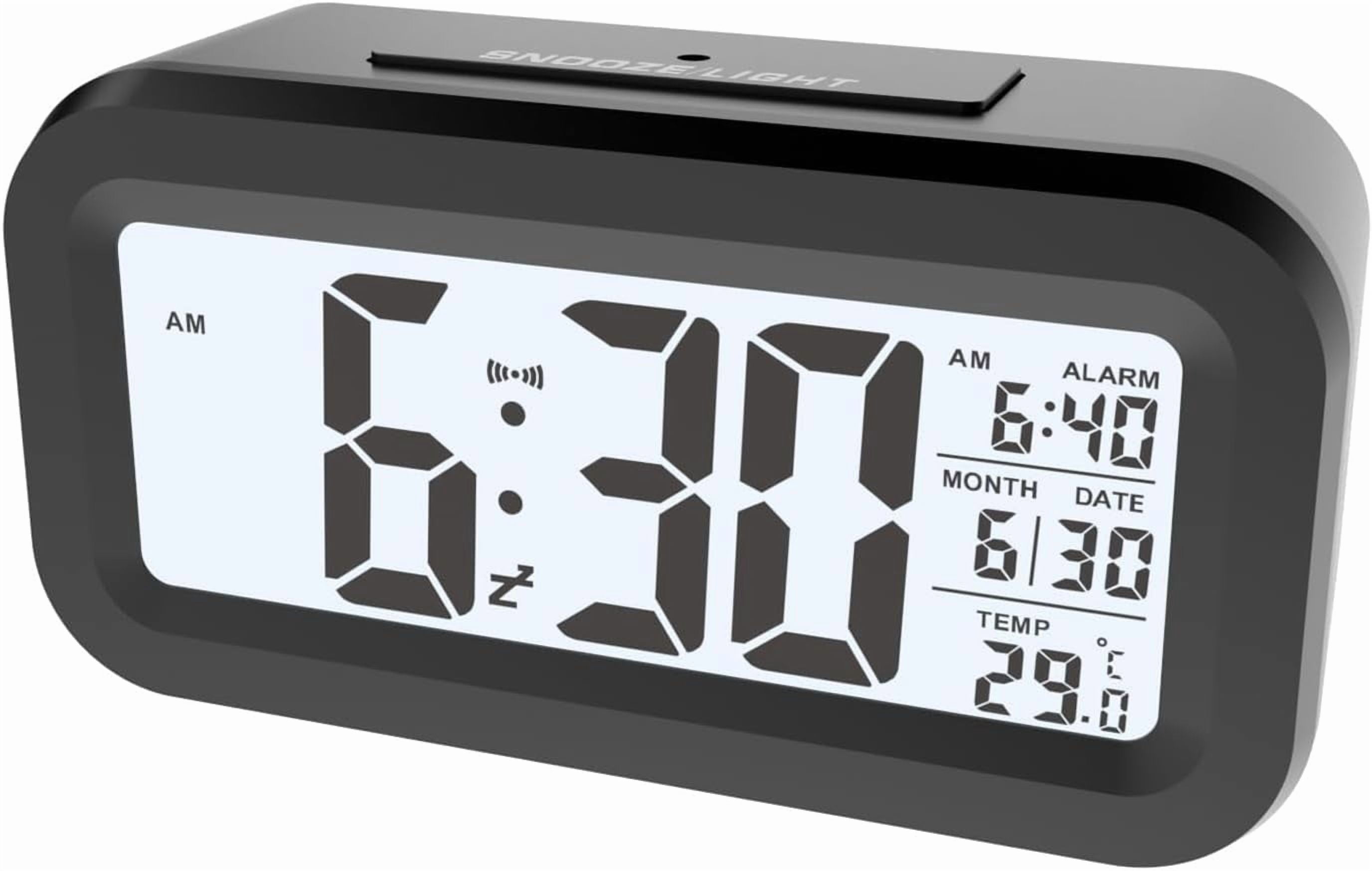 Upgraded Digital Alarm Clock, 4.3" LED Display with Temperature Larger ...