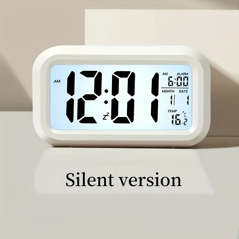 Upgraded Digital Alarm Clock - LED Display, Portable, Battery Powered ...