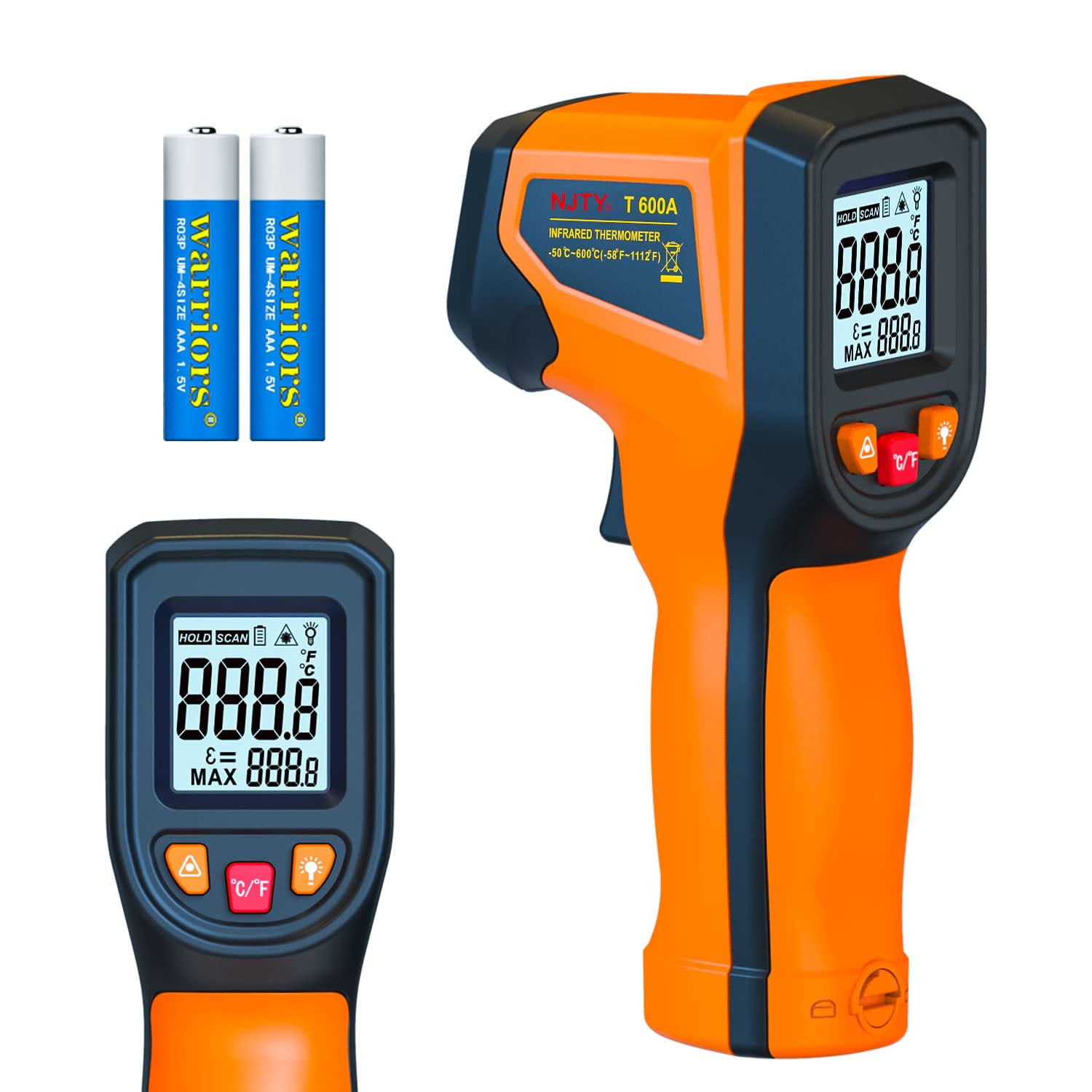 Upgraded Digital Infrared Thermometer Gun -58°F~1112°F, Handheld Non ...