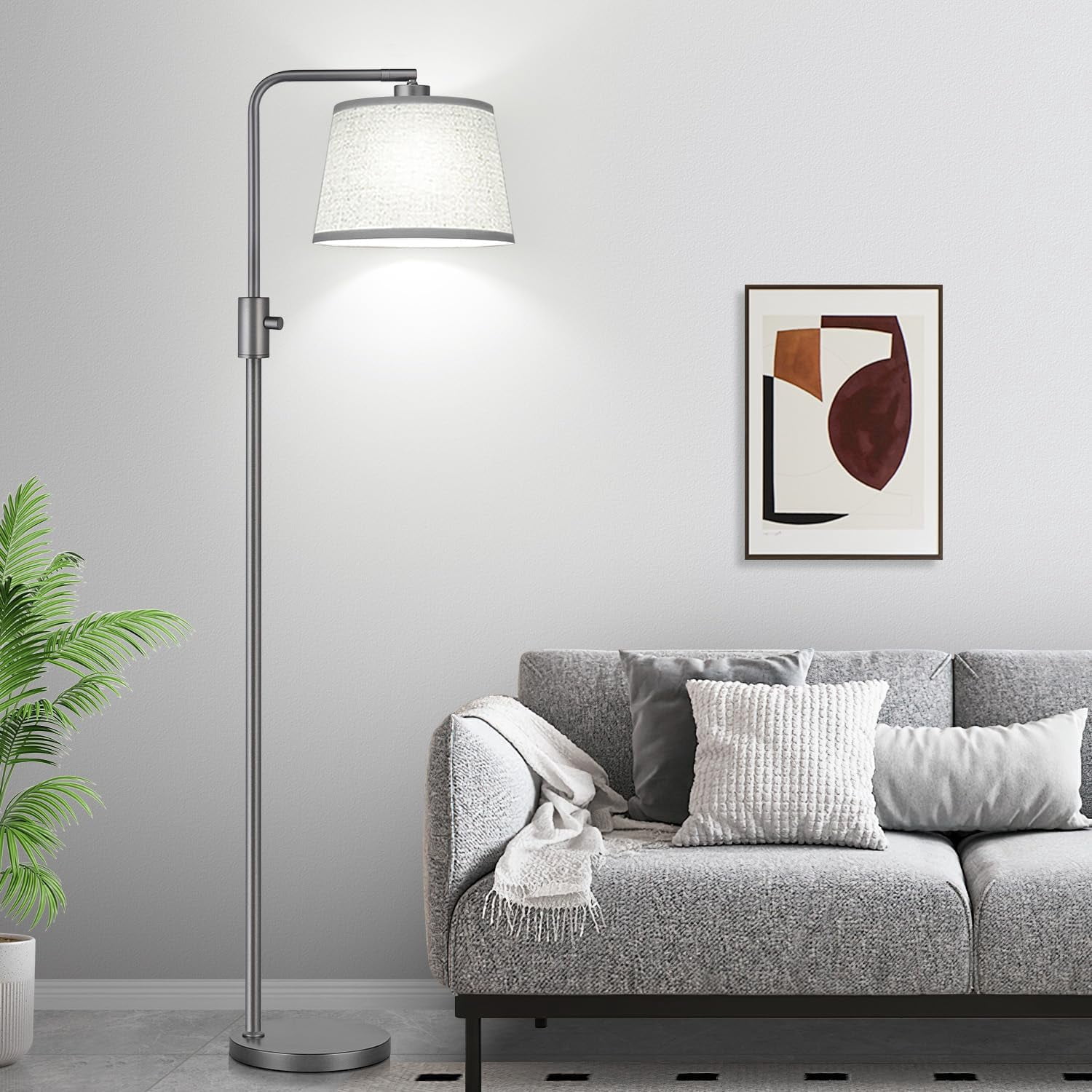 【Upgraded】 Dimmable Floor Lamp, 1000 Lumens LED Edison Bulb Included ...