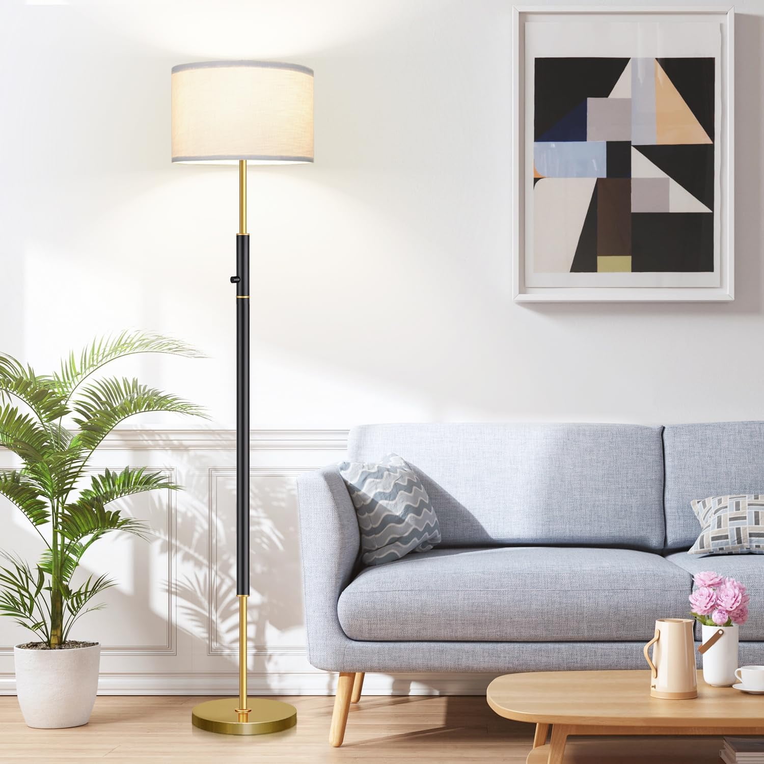 【Upgraded】 Dimmable Floor Lamp for Living Room, 1100 Lumens LED Edison ...