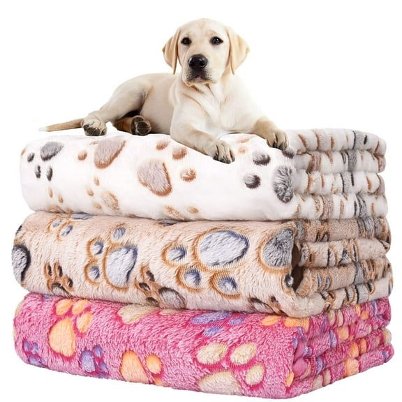 Dog Blankets for Large Dogs, Upgraded 3 Pack Dogs Cat Blanket Washable ...