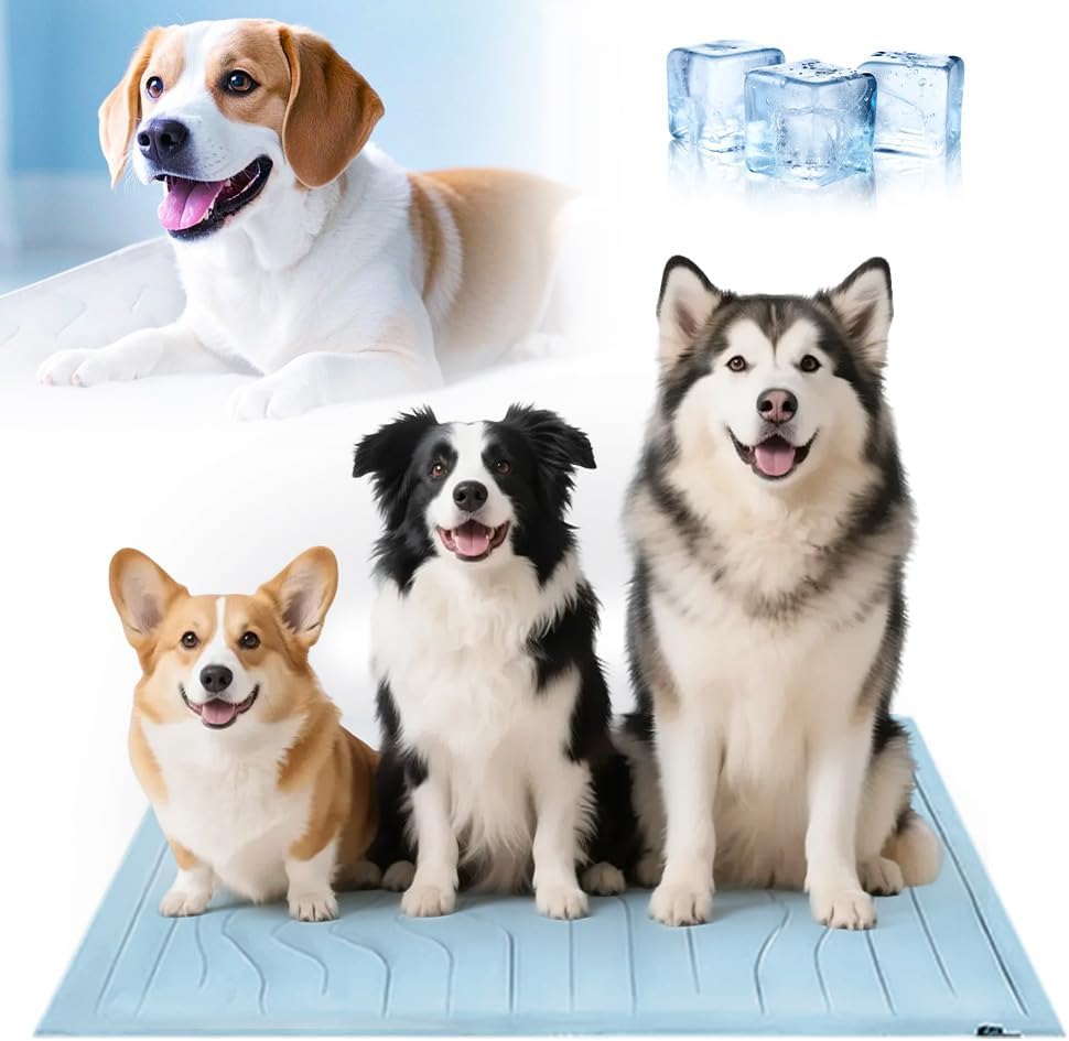 Upgraded Dog Cooling Mat, 2025 New Pet Cooling Pad for Large Dogs ...