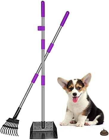 Upgraded Dog Extra Large, Adjustable Long Handle Stainless Metal Pet ...