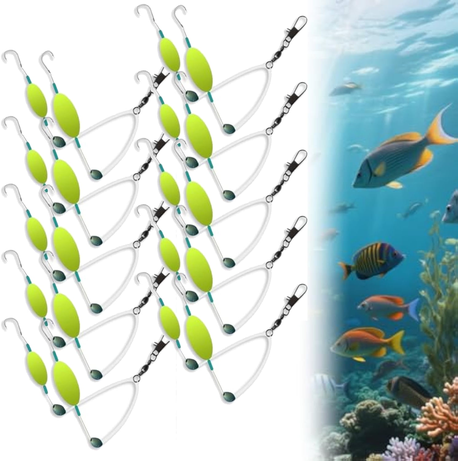 Upgraded Double Hook Reverse Bottom Rig, 2025 New Anti-Snag Bottom Lure ...