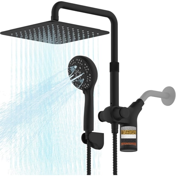 Upgraded Dual Shower Heads Combo, 10 inch Filtered Shower with Handheld ...