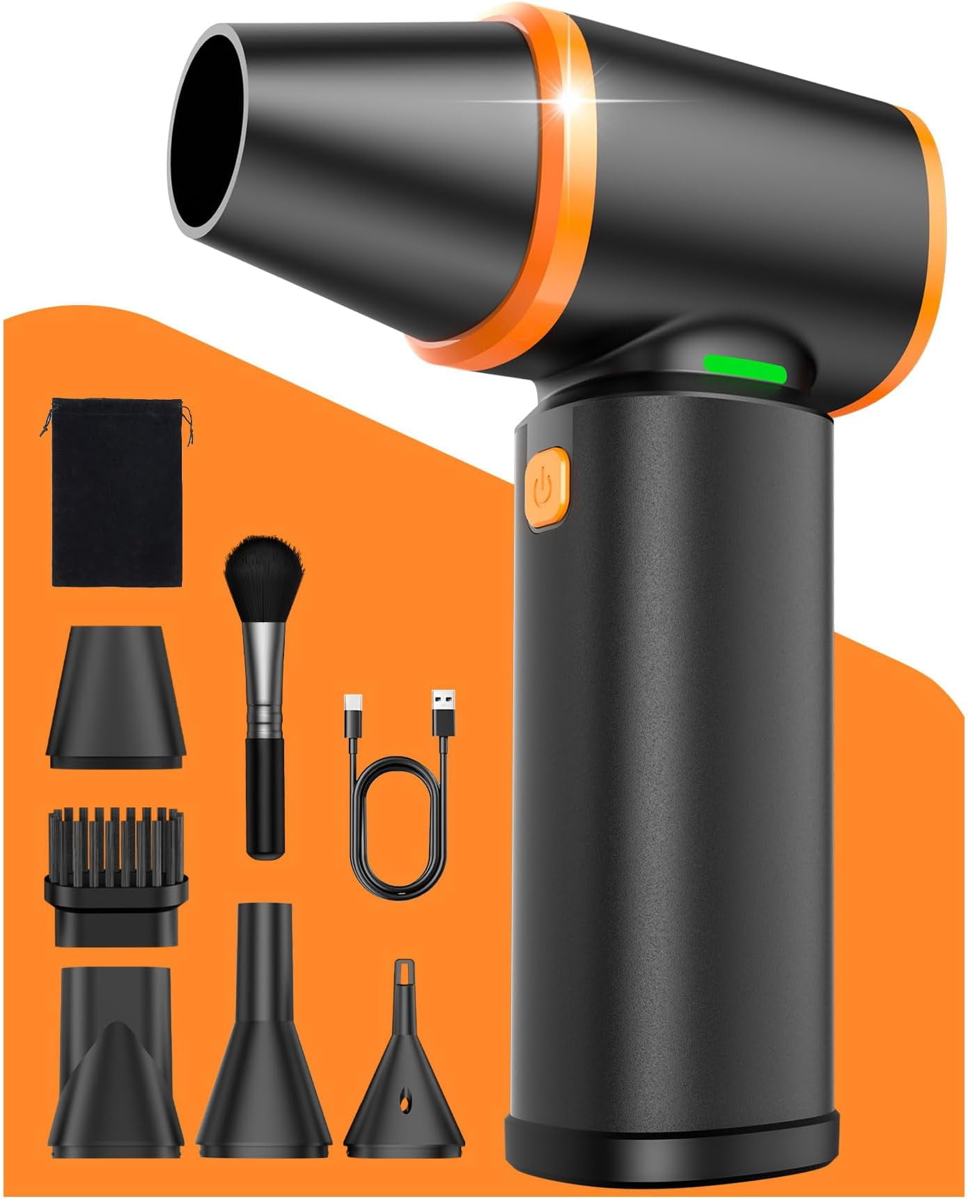 [Upgraded] Duster, High- Air Duster with Stepless Speed Control ...