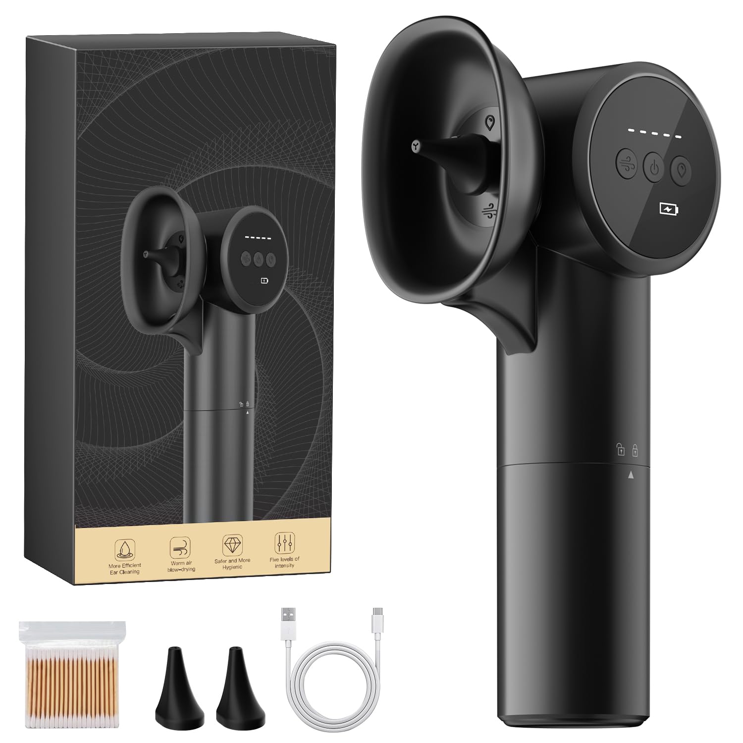Upgraded Ear Wax Removal with Dual Tank, Wash & Dry 2-in-1, 160ml*2 ...