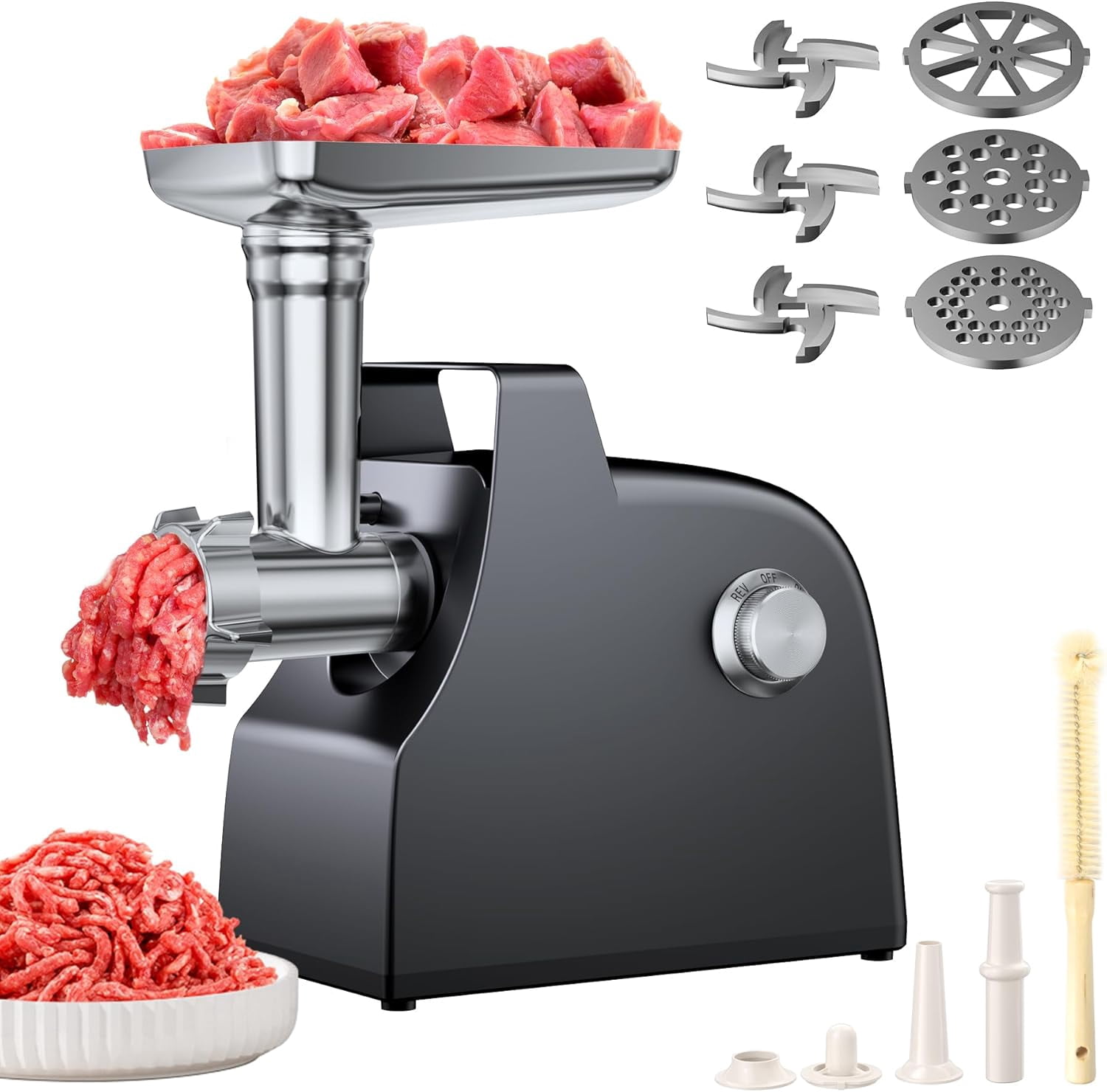 Upgraded Electric Meat Grinder, 3000W Max Home Kitchen Meat Grinder ...