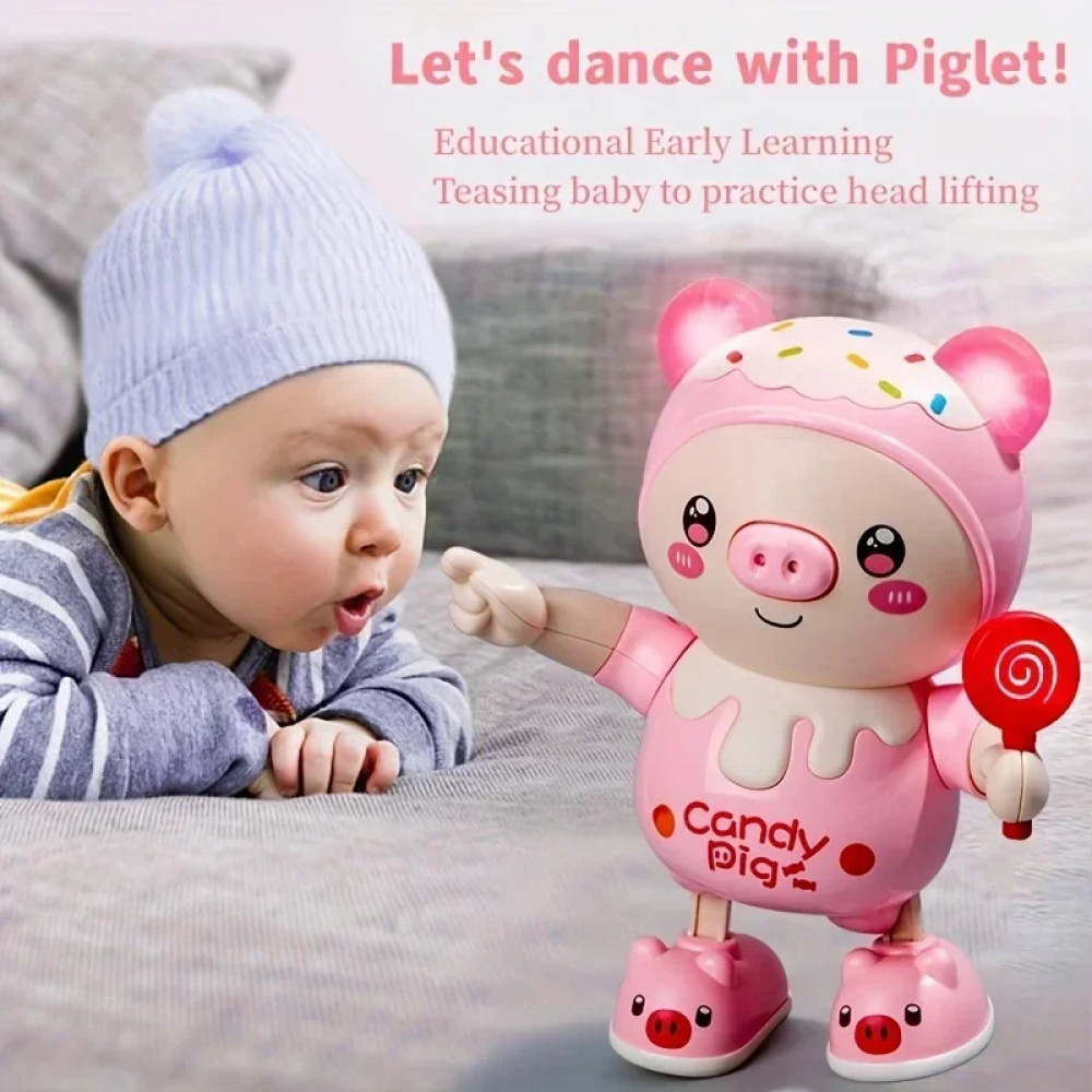 Upgraded Electronic Pets Pig Dancing Toy Doll, Electric Lighting Music ...