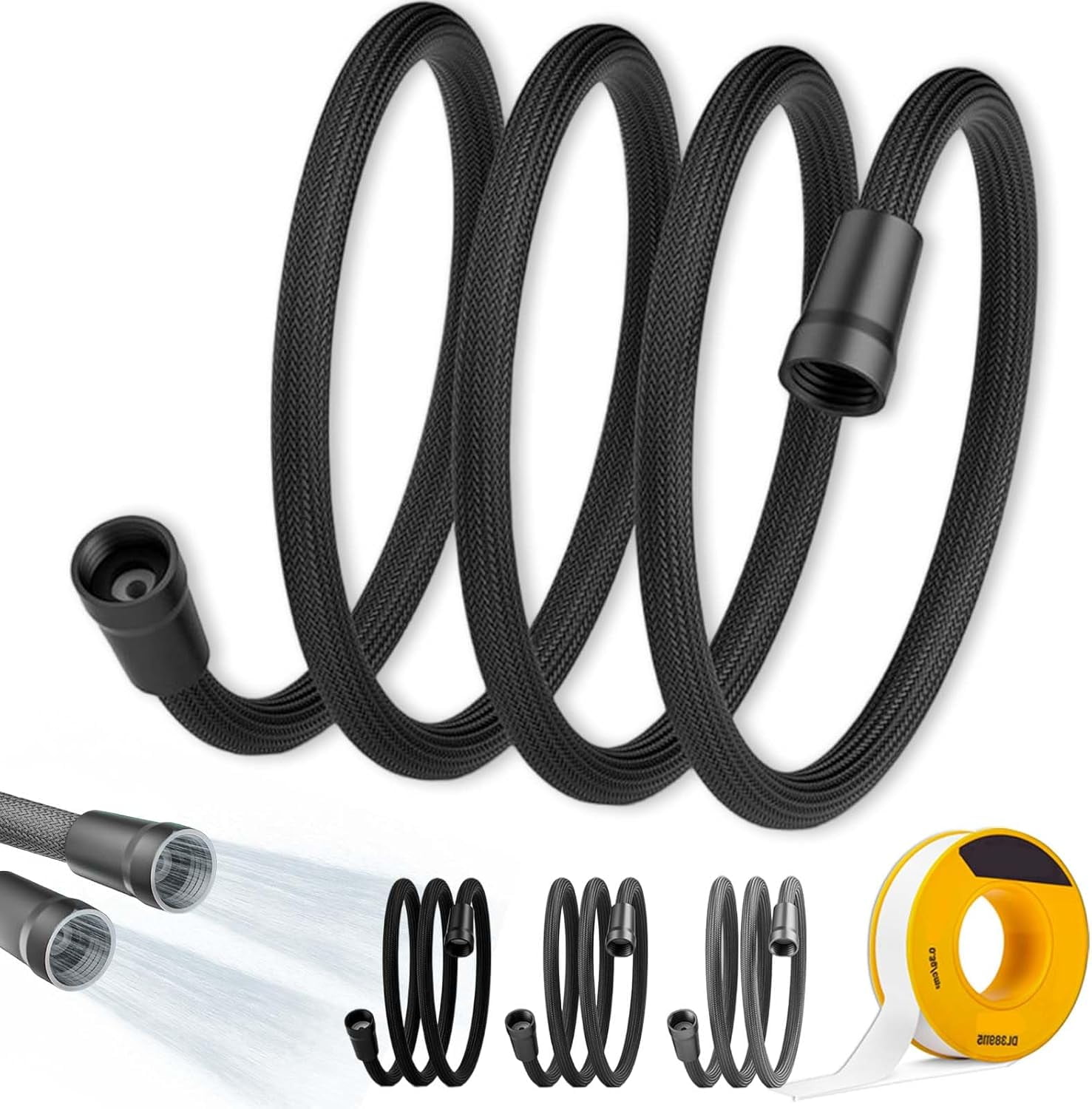 Upgraded Explosion-proof Braided Shower Hose - Anti-leak, Extra Long ...