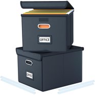 Sterilite Plastic File Box Black, Set of 4 - Walmart.com