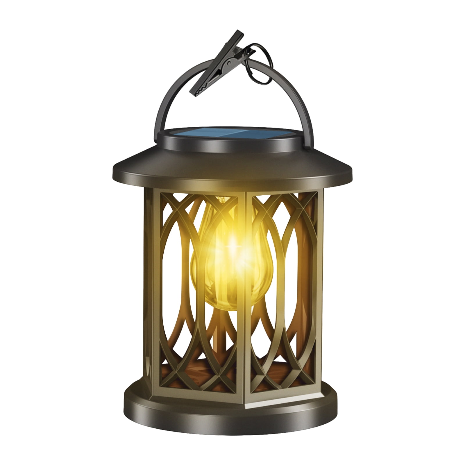 Upgraded Flashing Flame Solar Outdoor Light, Hanging Solar Dancing ...