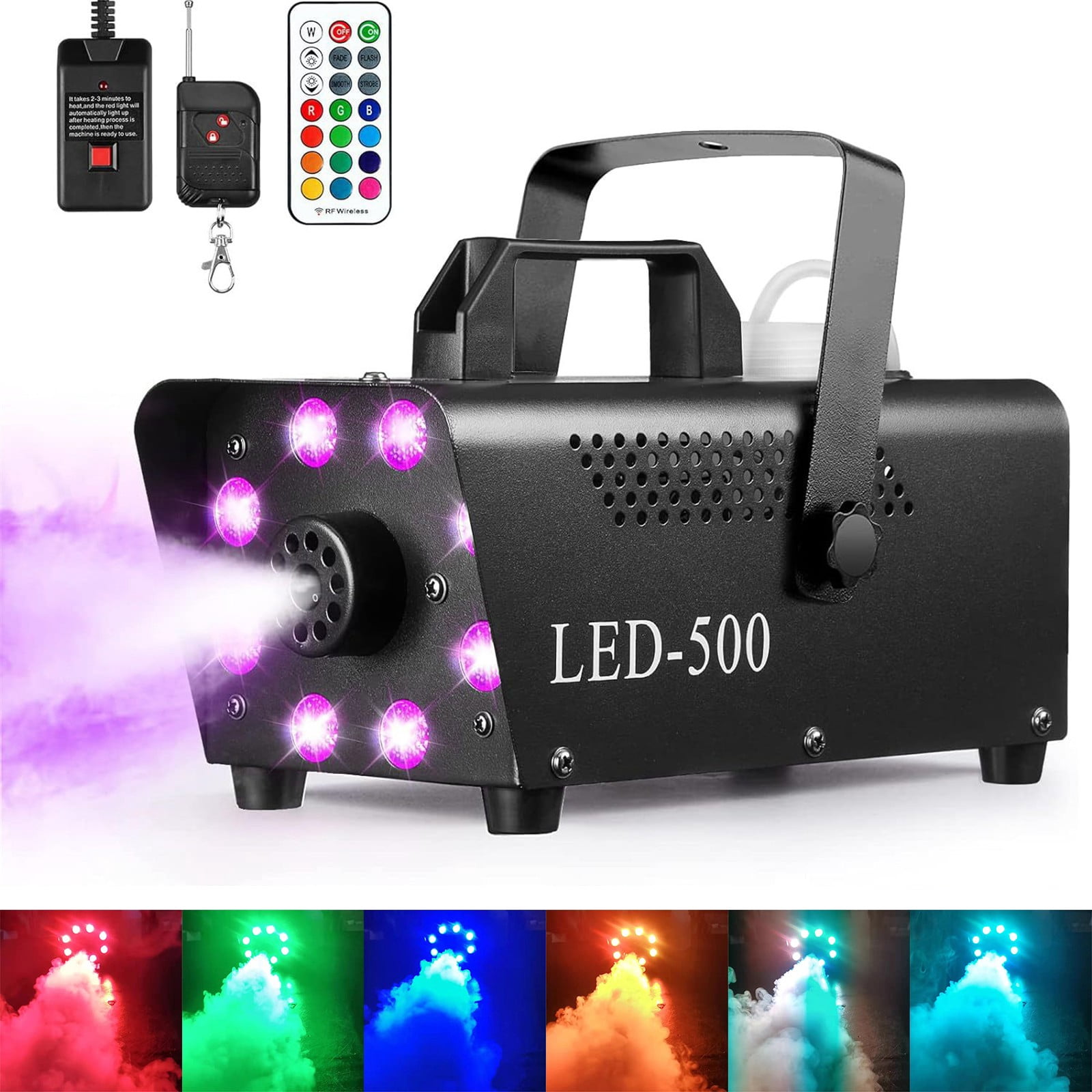 Upgraded Fog Machine Machine With 13 Colorful 8 Led Lights 500W And ...