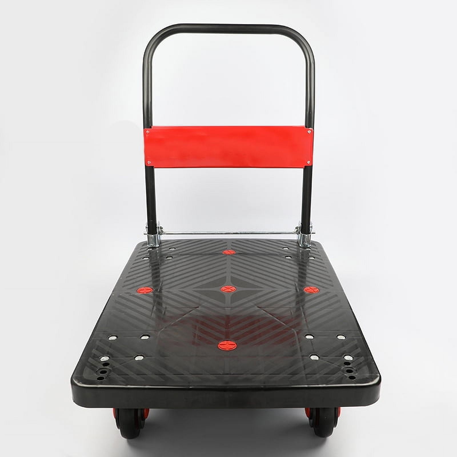 Upgraded Foldable Push Cart Dolly | 660 lbs. Ultra-quiet silent trolley ...
