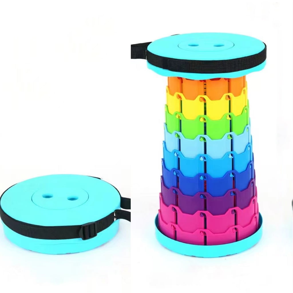 Upgraded Folding Stool, Portable Telescoping Stool, Lightweight ...