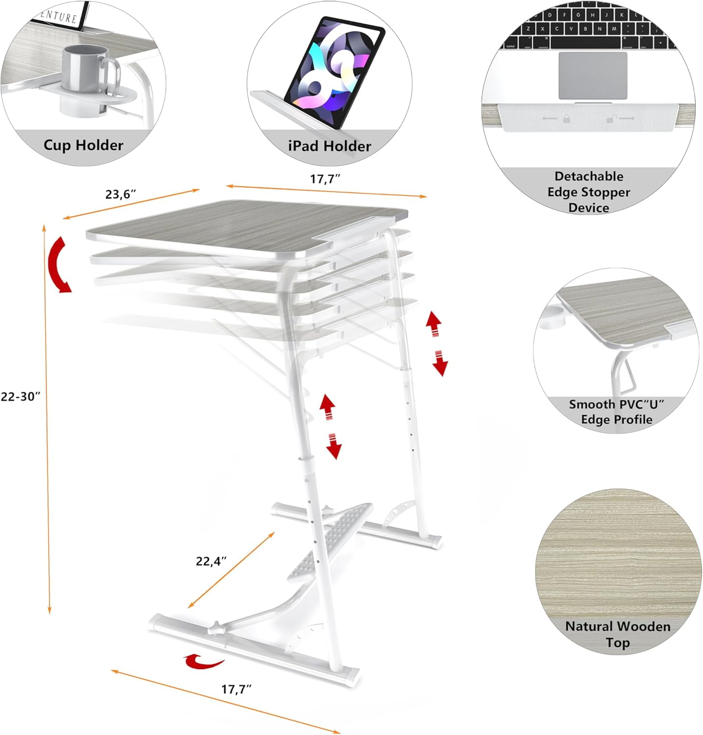 Upgraded Folding TV Tray Table - Extra Large & Sturdy Laptop Table for ...