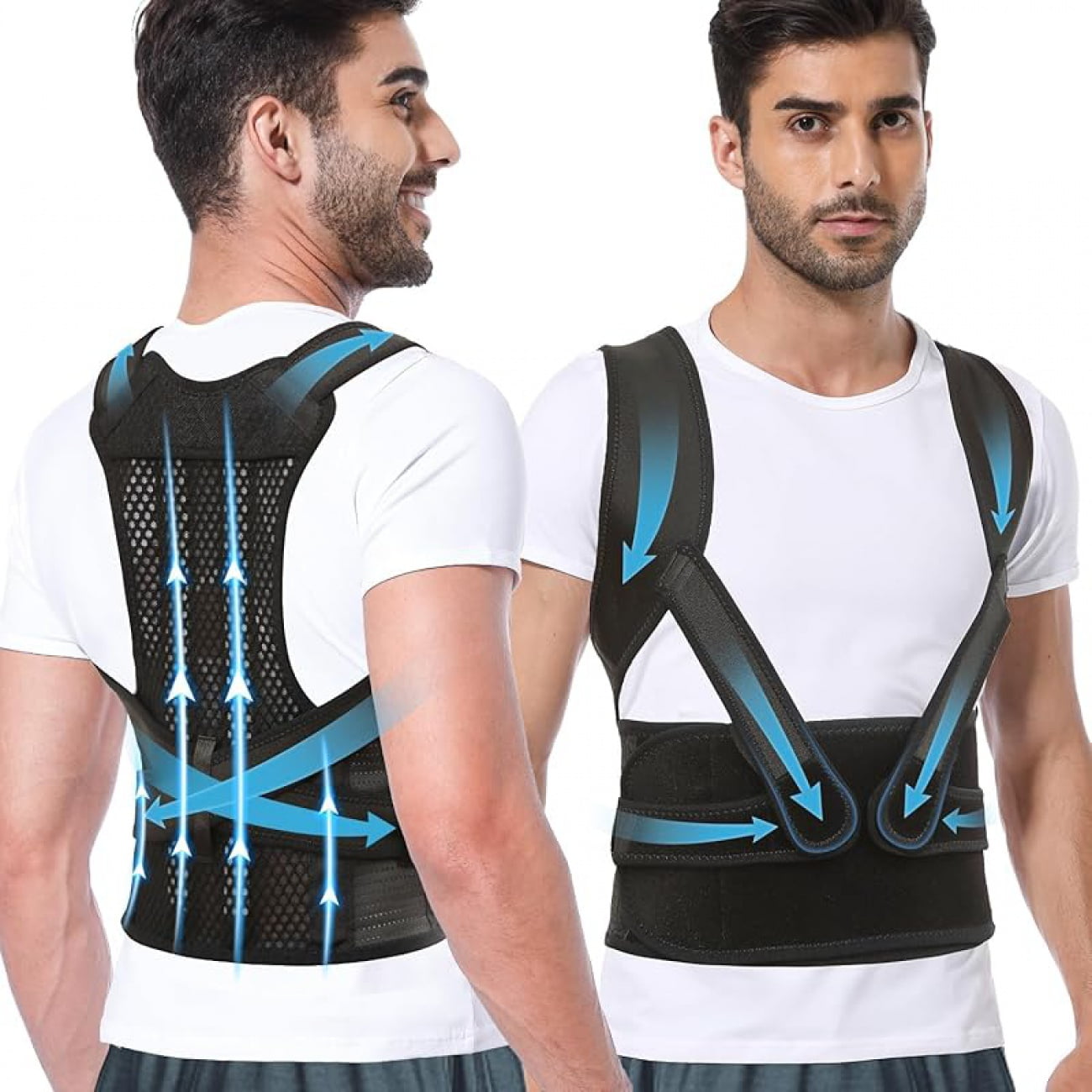 𝐑𝐮𝐧𝐦𝐞𝐞 Upgraded Full Back Brace Posture Corrector for Women & Men ...