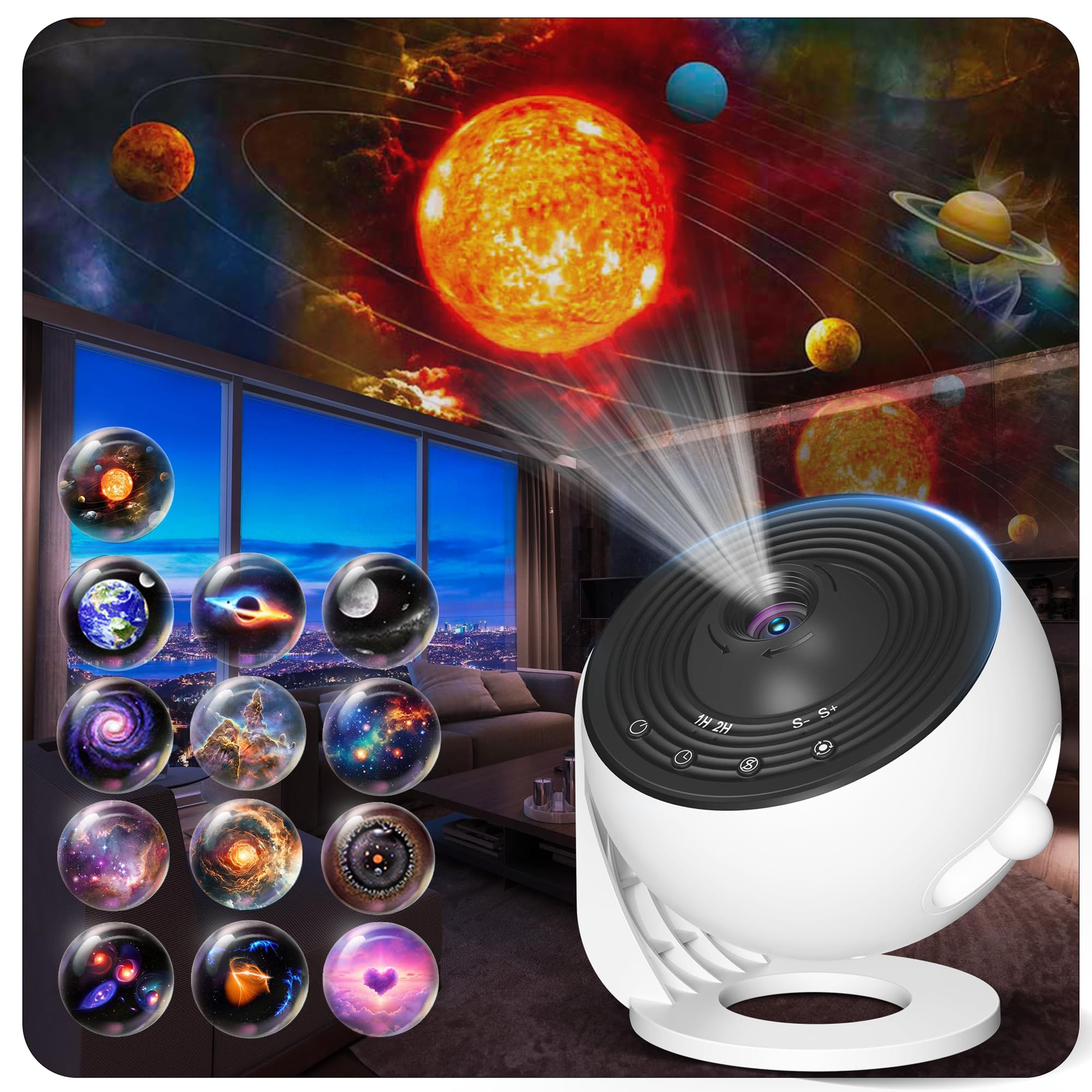 Upgraded Galaxy Projector for Bedroom, 13 in 1 HD Star Projector Light ...