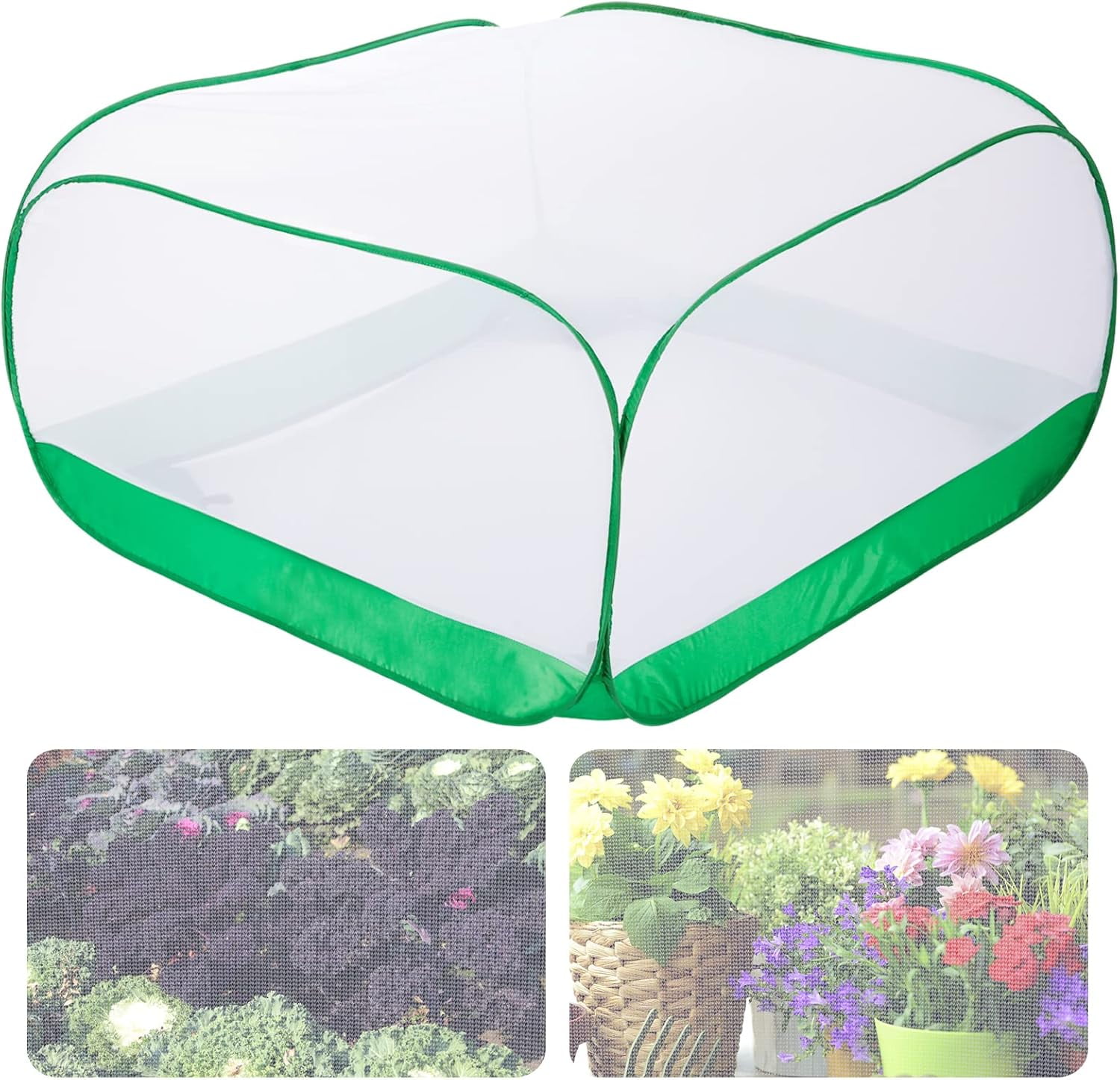 Upgraded Garden Netting - 4 × 4 × 2 FT Plant Covers Net for Square ...