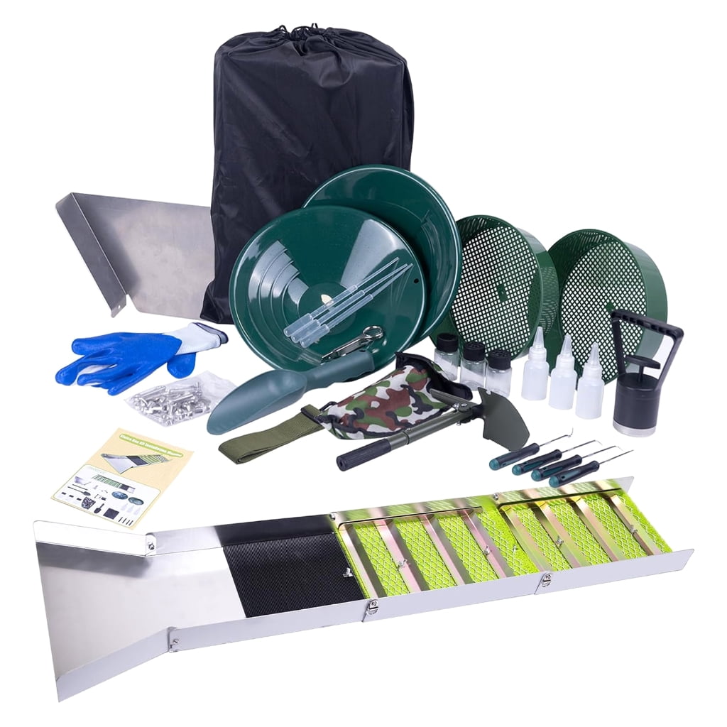 Upgraded Gold Panning Sluice Box Kit Manual Operation No Power Need ...