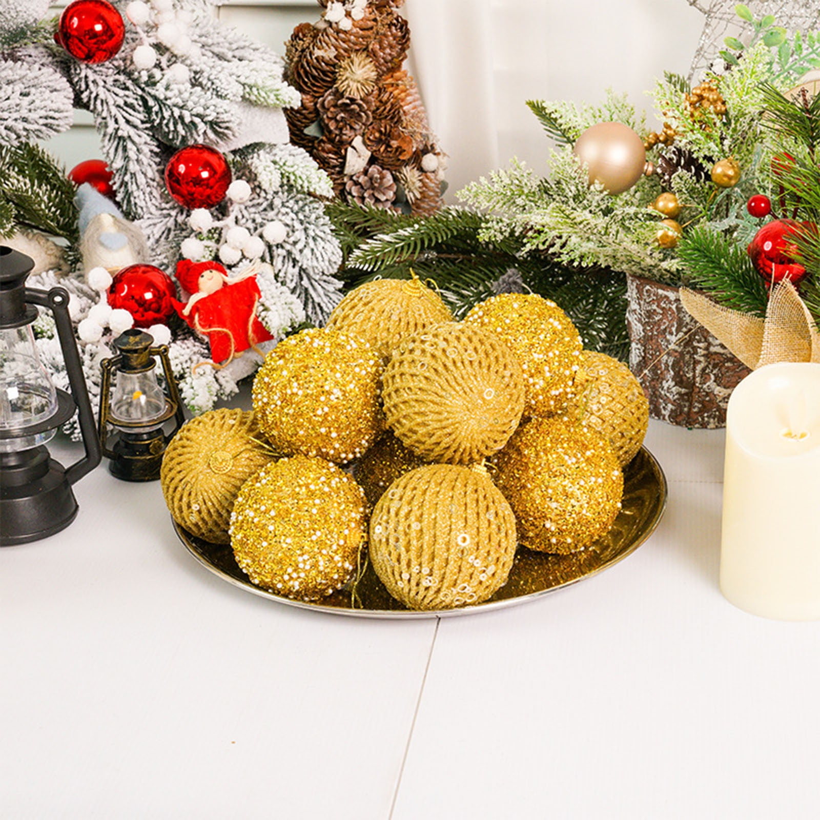 Upgraded HEROOY Christmas Tree Decoration Hanging Scene Props Wedding ...