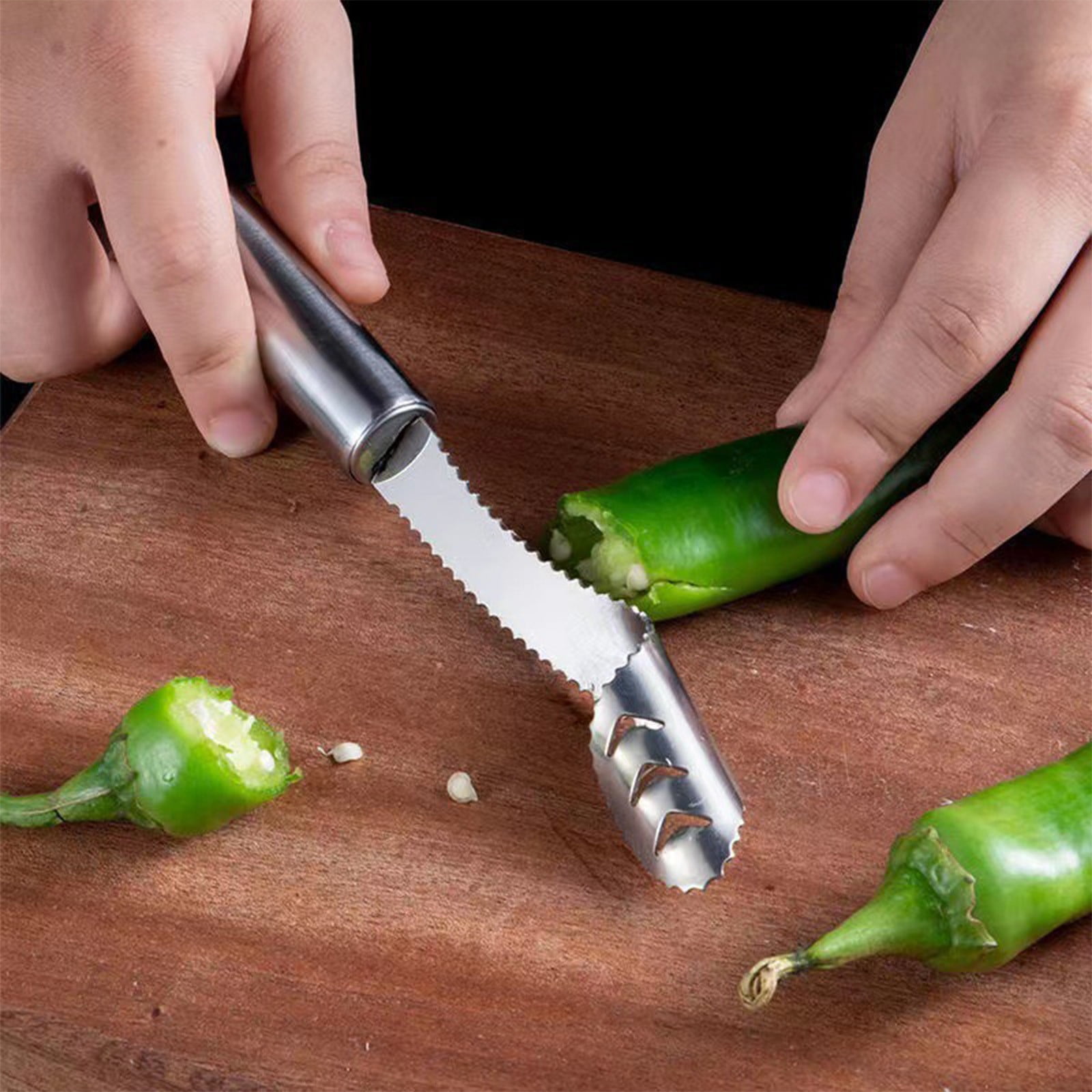 Upgraded HEROOY Pepper Corer 304 Stainless Steel Green Pepper Seeding ...