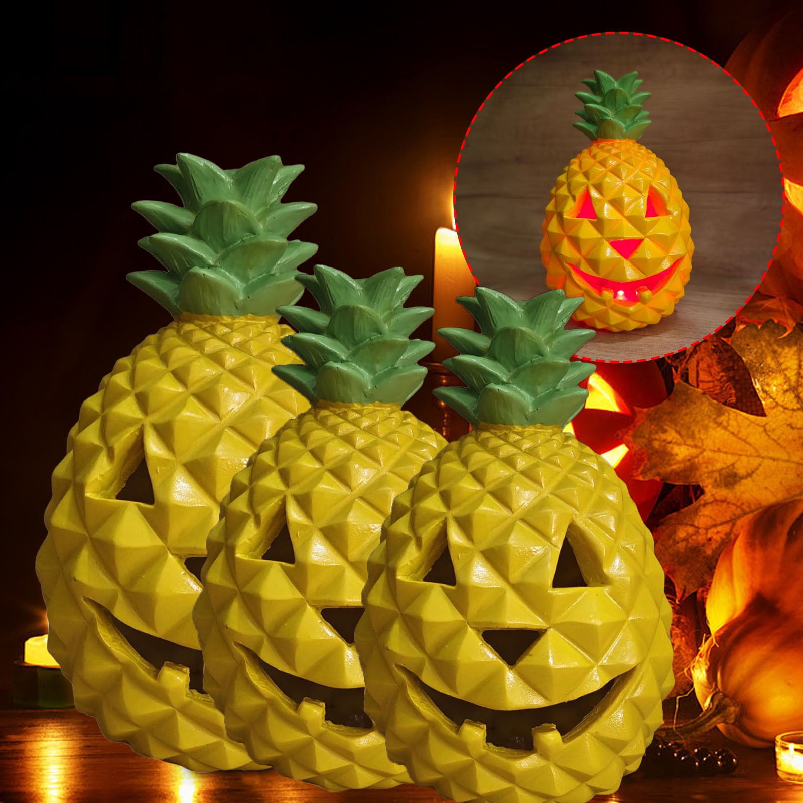 Upgraded Halloween Pineapple Pumpkin Gothic Light Decoration, Courtyard ...