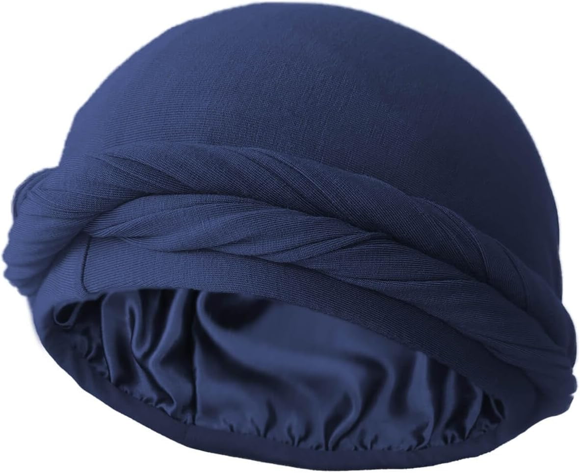 Upgraded Halo Turban Durag for Men & Women - Silk-Lined Headwraps ...