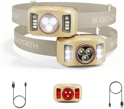 Upgraded Headlamp Rechargeable, Ultra Bright Headlight Flashlight with ...