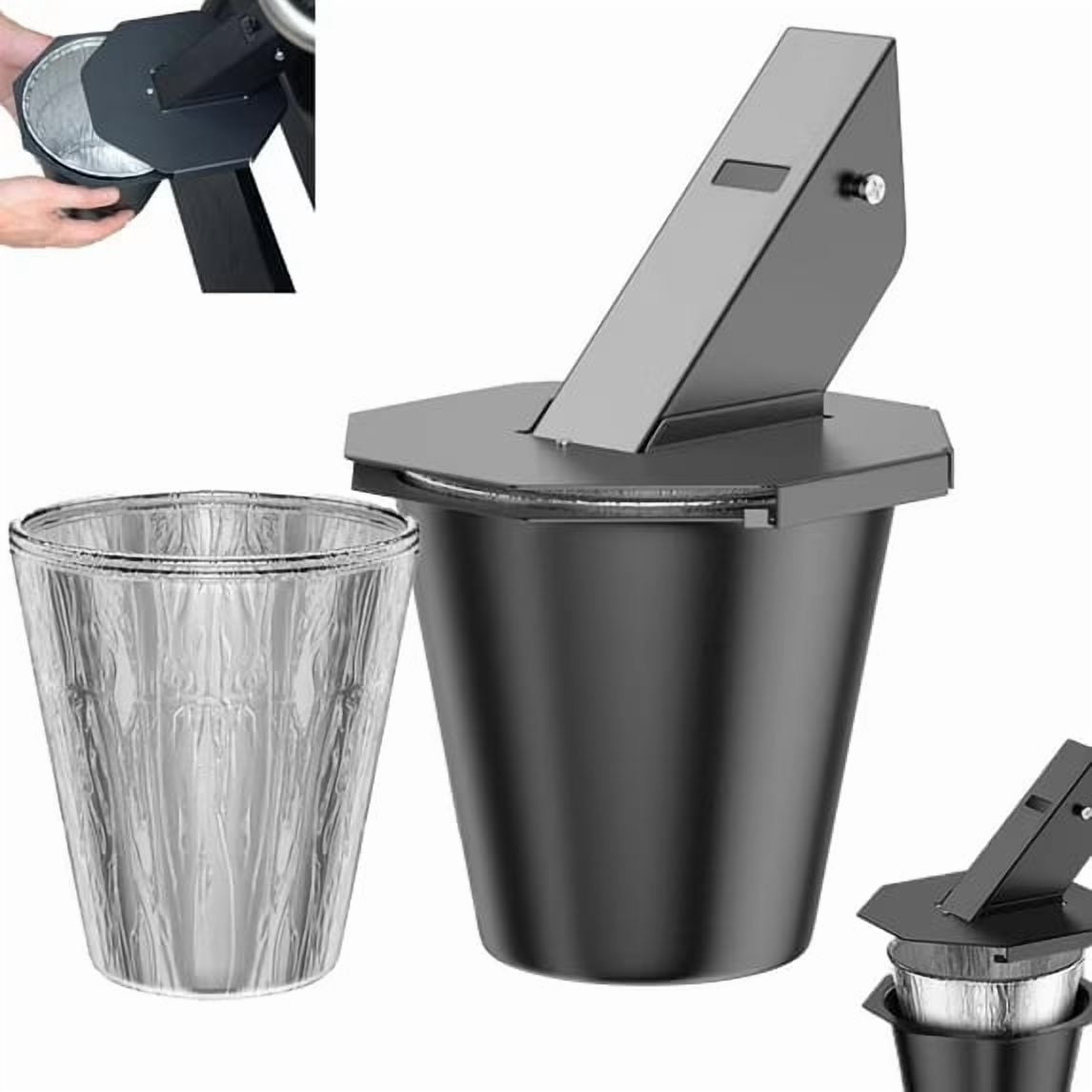 Upgraded Heavy Duty Pellet Grill Grease Bucket with Silicone Lid, Heat ...