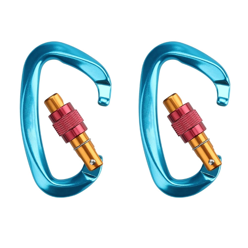 Upgraded Heavy Duty Screwgate Locking Climbing Carabiner Clip, Large ...