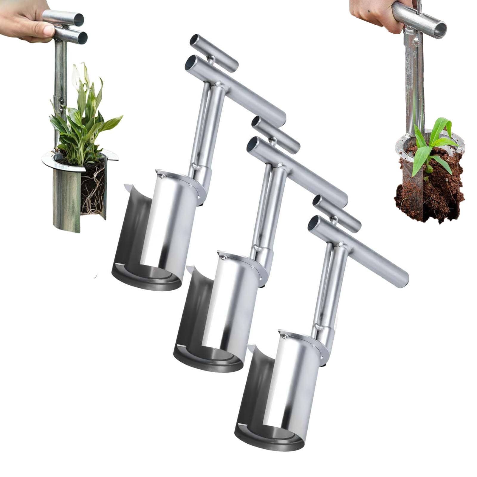 Upgraded Heavy Duty Stainless Steel Bulb Planter Tool Gardening ...