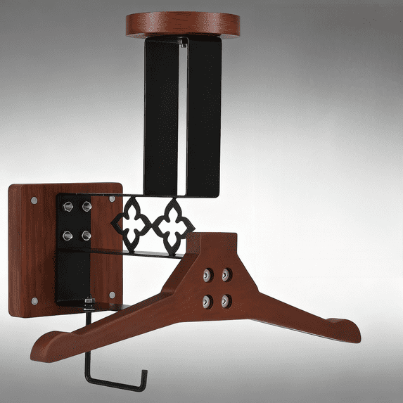 Upgraded Helmet Holder Wall Mount – Heavy-Duty Solid Wood Rack with ...