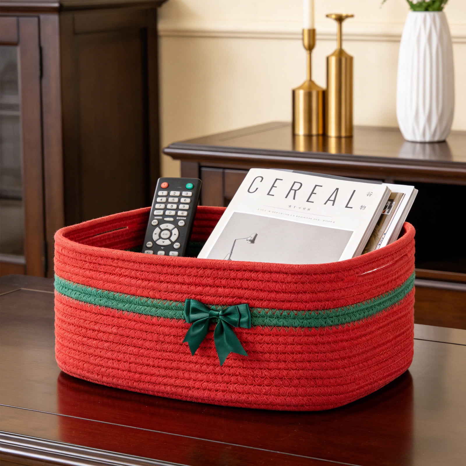 Upgraded Holiday Gift Storage Basket With Packaging Woven Storage Bin N ...