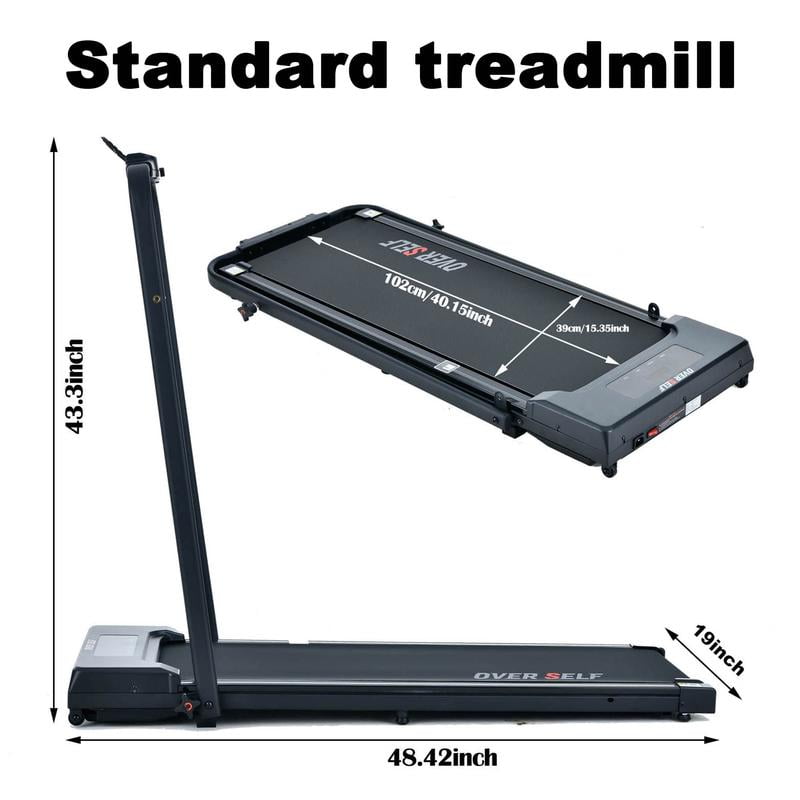Upgraded Home Portable Treadmill with Handlebars, (300 lbs Load ...