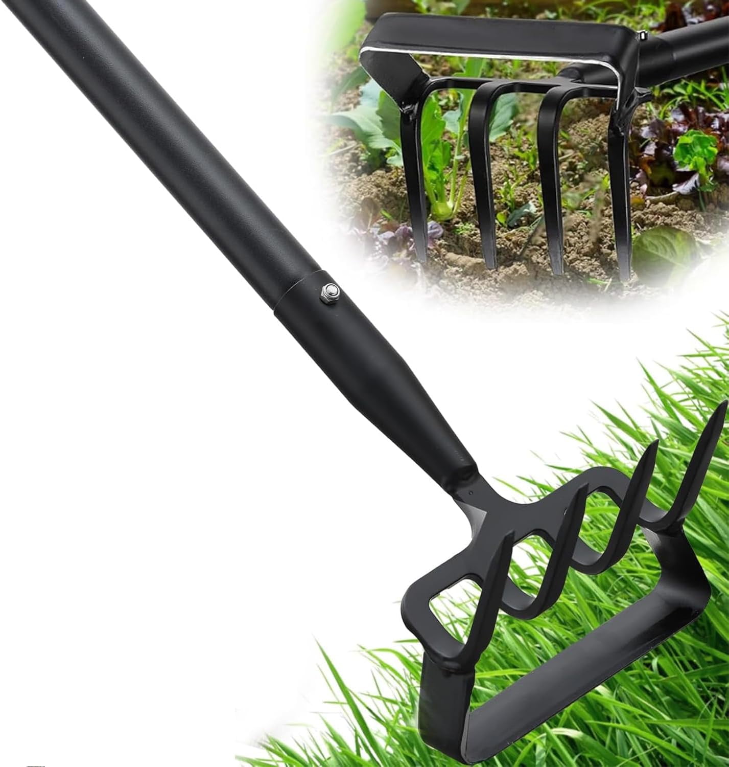 Upgraded Hula Hoe and Garden Hoe, Stirrup Hoe with Adjustable Handle ...