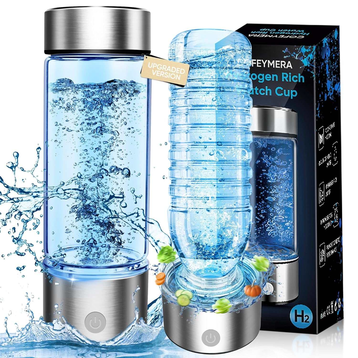 Upgraded Hydrogen Water Bottle, Hydrogen Water Machine -SPE & PEM ...