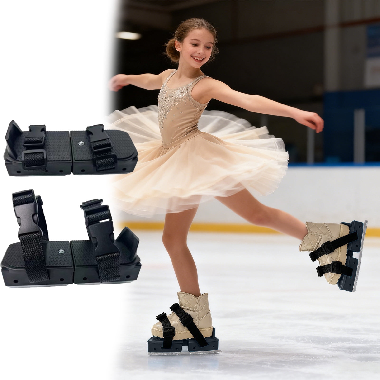 Upgraded Ice Skates, Kids Adjustable 2-in-1 Double & Single Convertible ...
