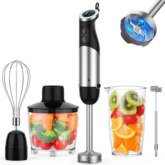 Upgraded Immersion Blender Handheld, 1000W 12-Speed 5 in 1 Hand Mixer ...