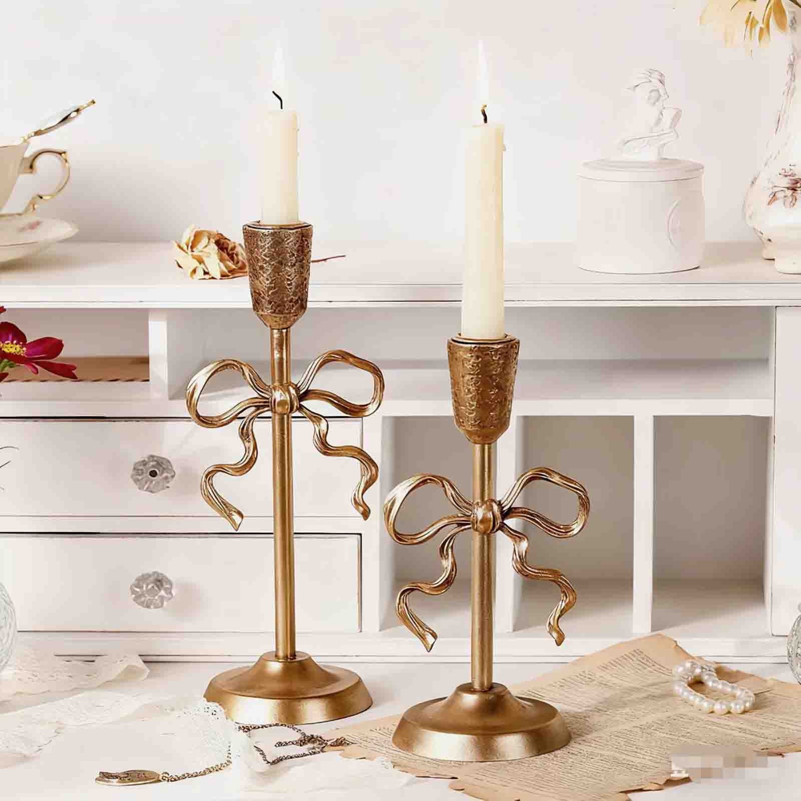Upgraded Iron Metal Candlestick Decoration Romantic Table Candlelight ...