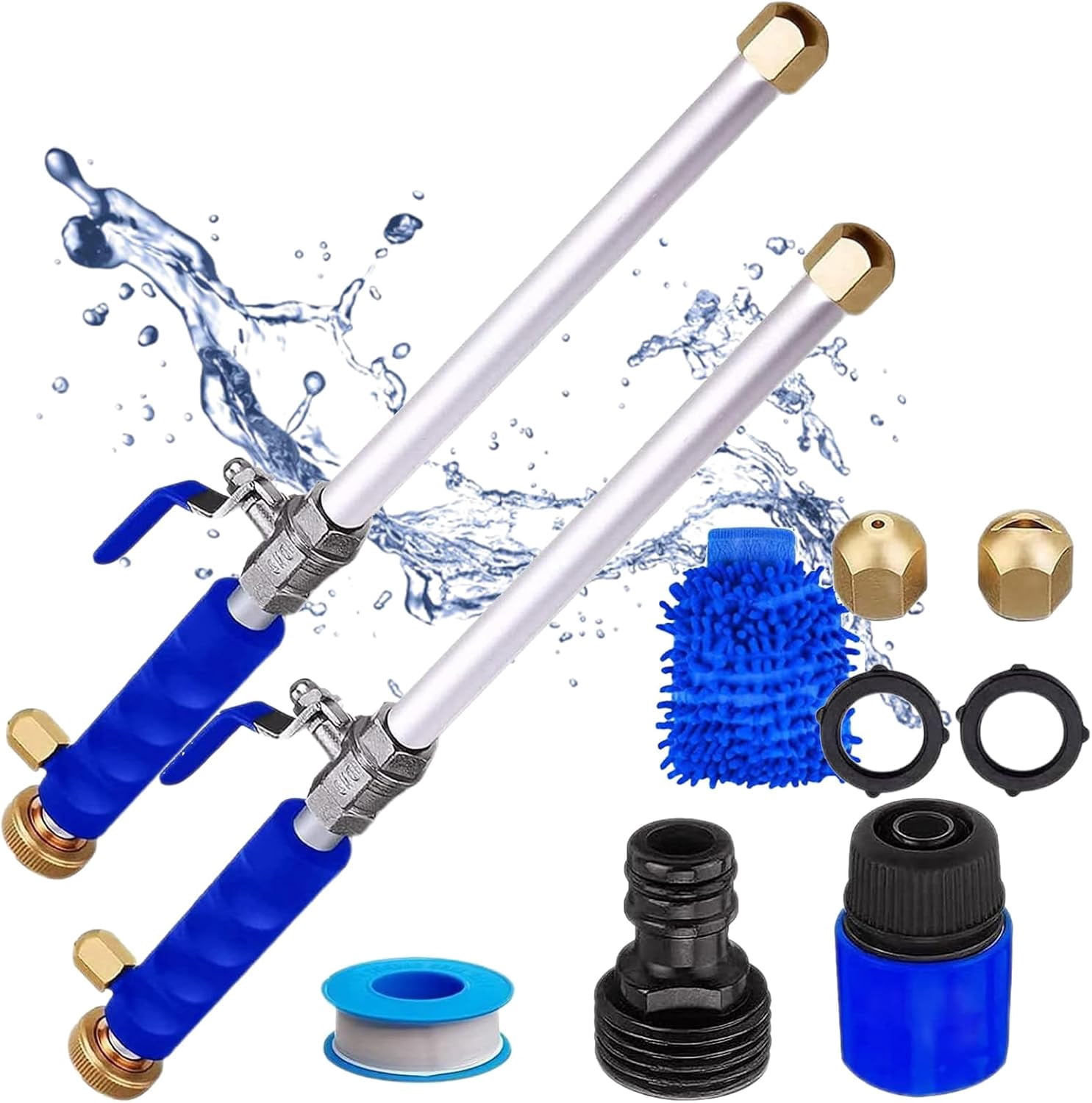 Upgraded Jet Nozzle Power Washer for Garden Hose, 2-in-1 Portable Power ...