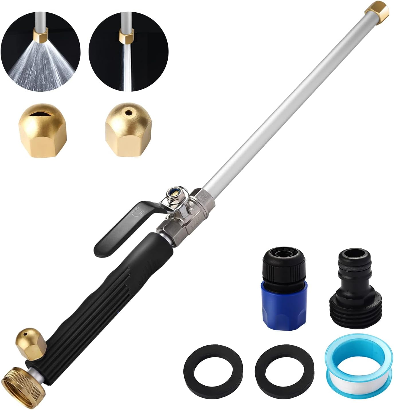 Upgraded Jet Nozzle for Garden Hose Power Washer Wand Hydro Jet High ...