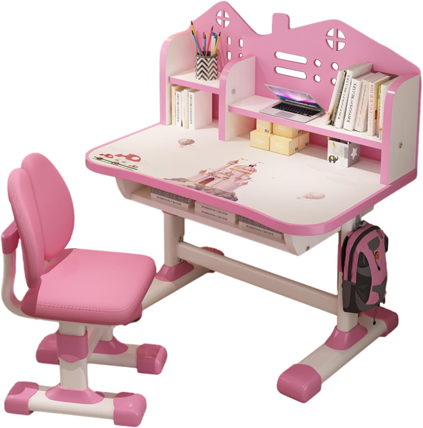 Upgraded Kid's Desk and Chair Set, Adjustable Children's Study Table ...